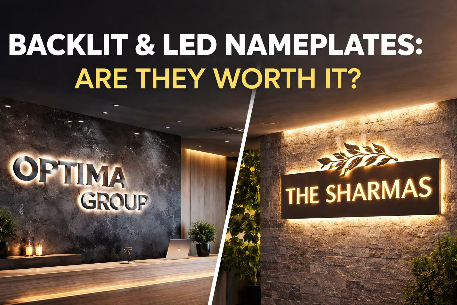 Backlit & LED Nameplates: Are They Worth It? – Nameplate Studio