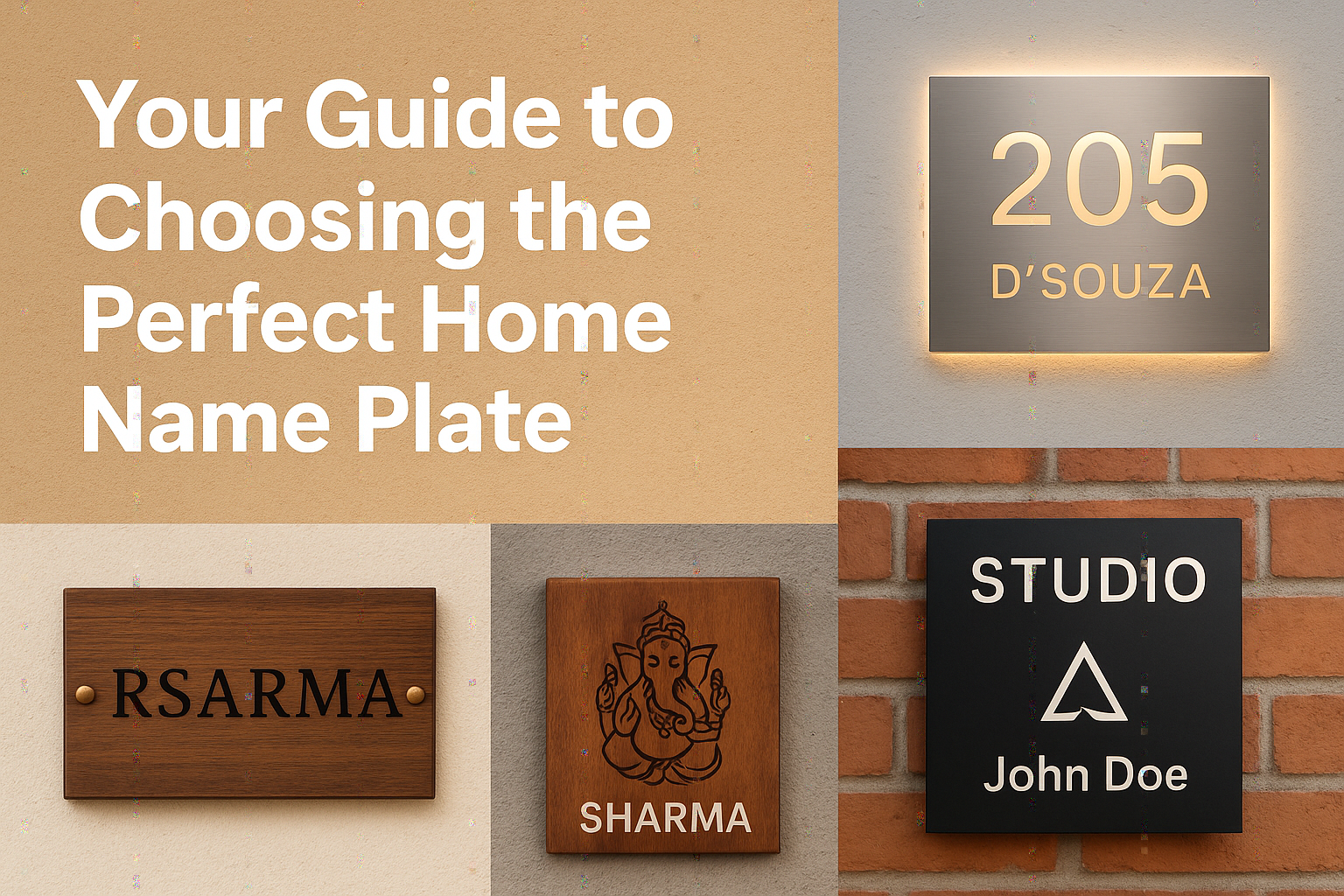 Name Plates for Apartments and Villas: Design Tips You’ll Love ...