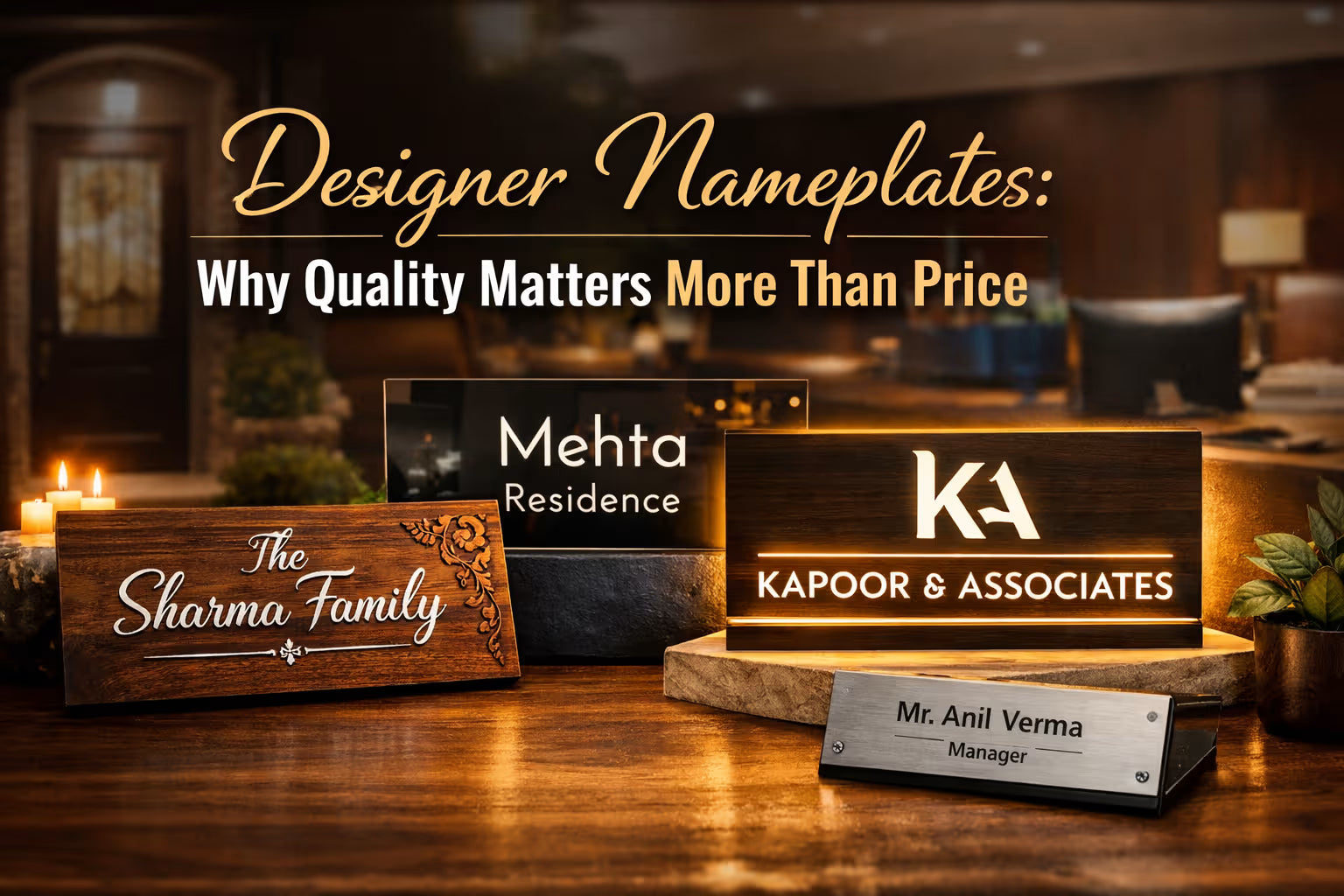 Designer Nameplates: Why Quality Matters More Than Price – Nameplate Studio