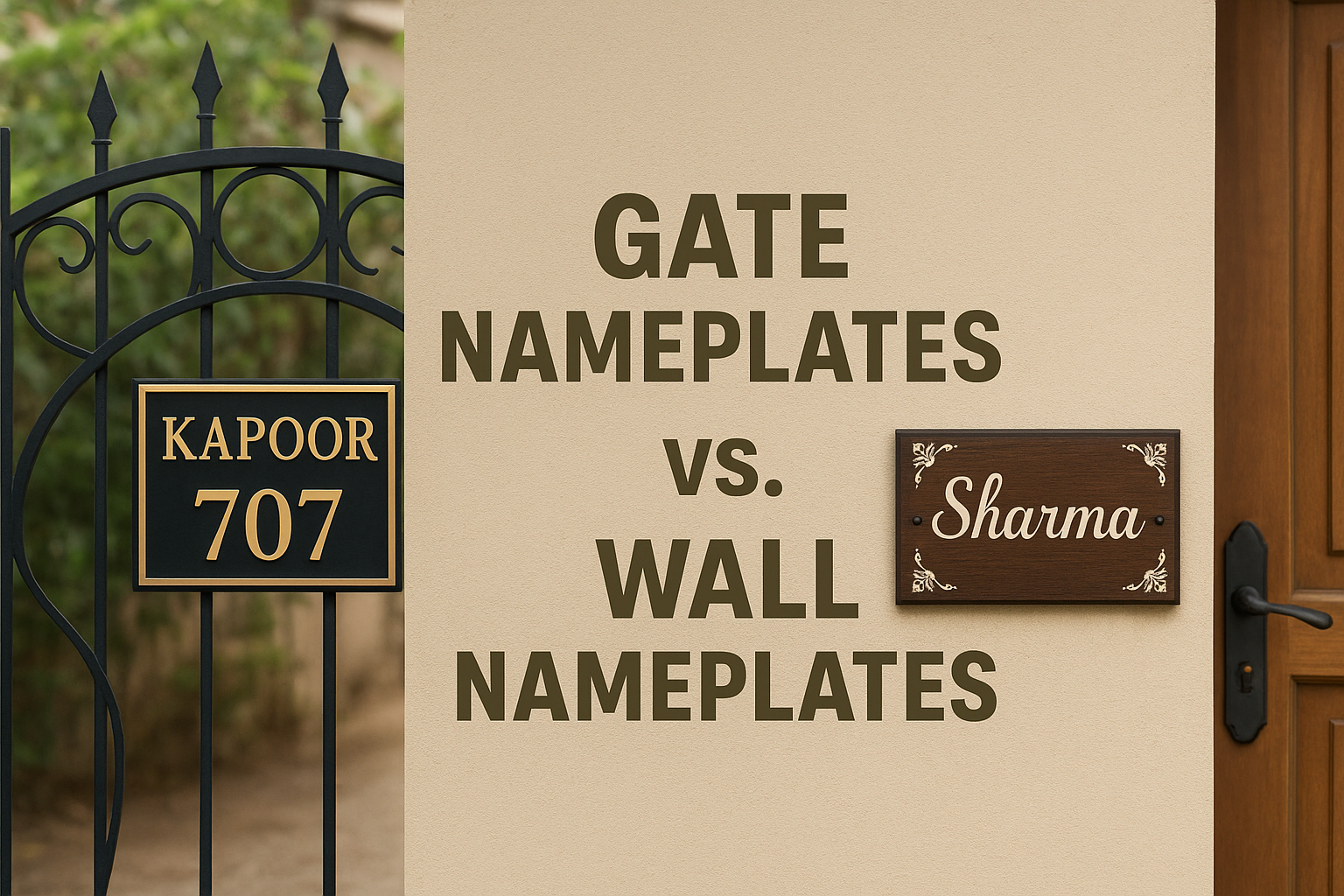 Gate Nameplates vs. Wall Nameplates: Which Works Better? – Nameplate Studio