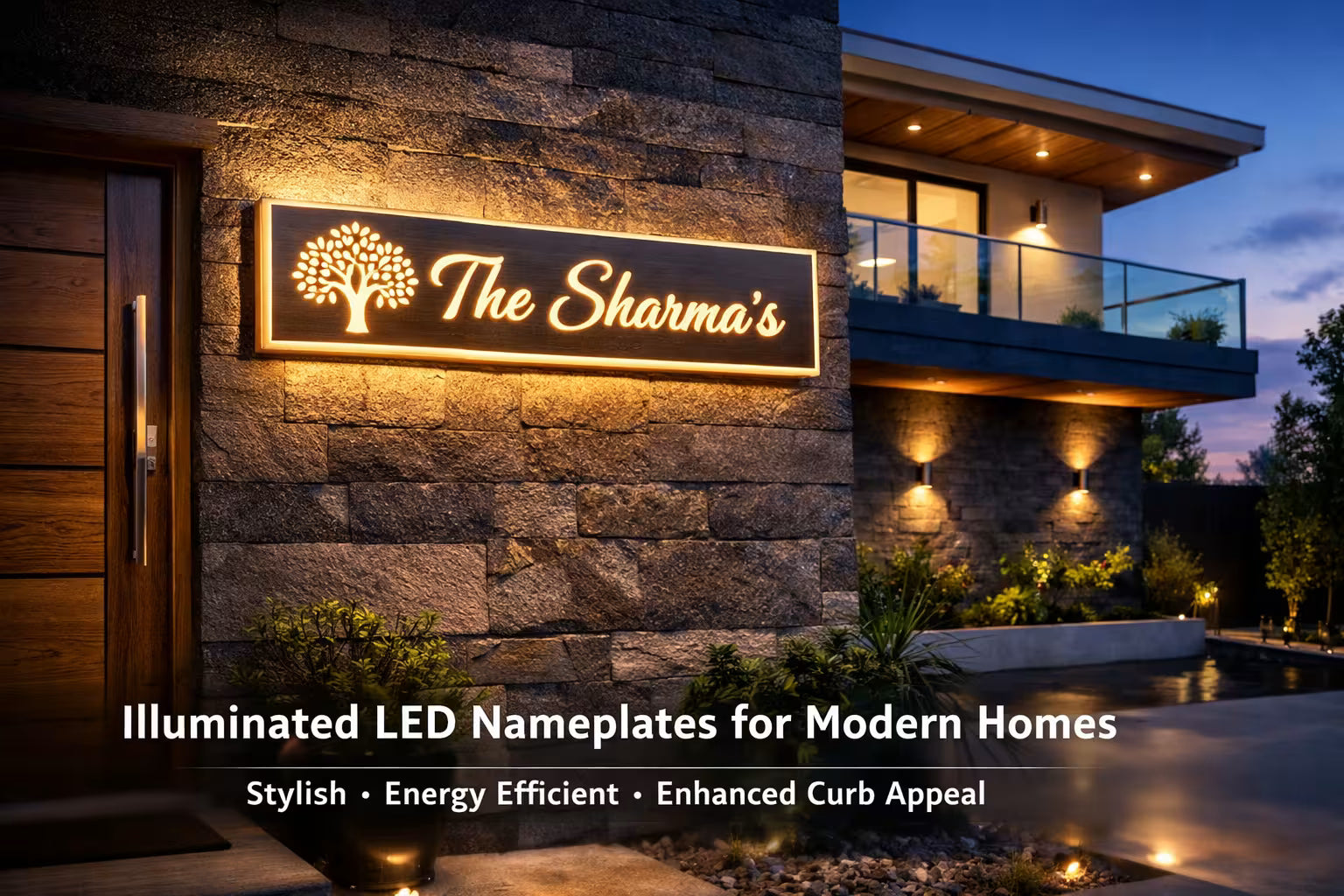 Benefits of Illuminated LED Nameplates for Modern Homes – Nameplate Studio