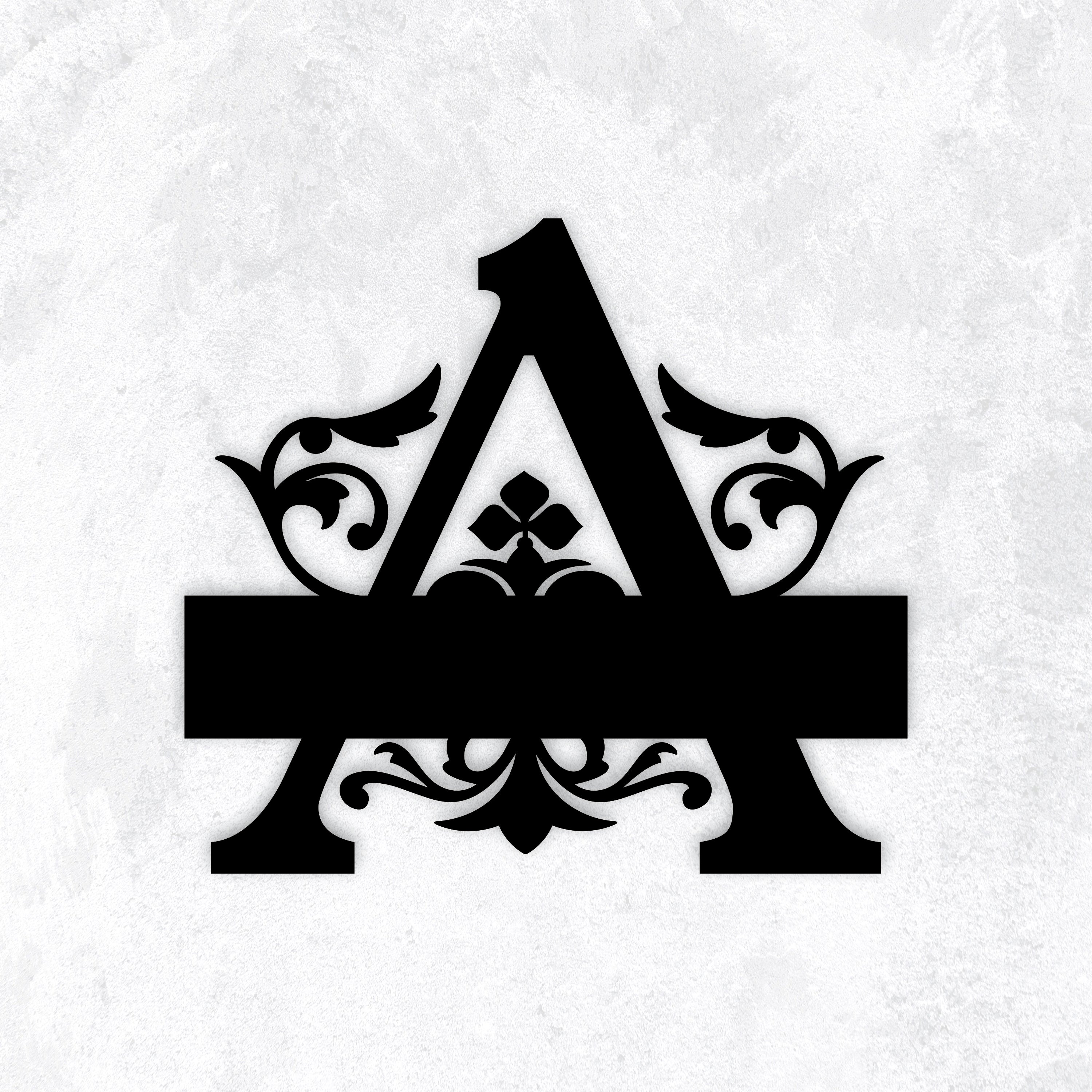 Black Monogram Nameplate – Nameplate Studio