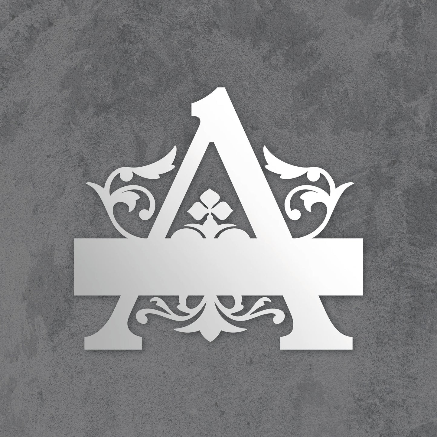 Mirror Silver Monogram Nameplate – Nameplate Studio