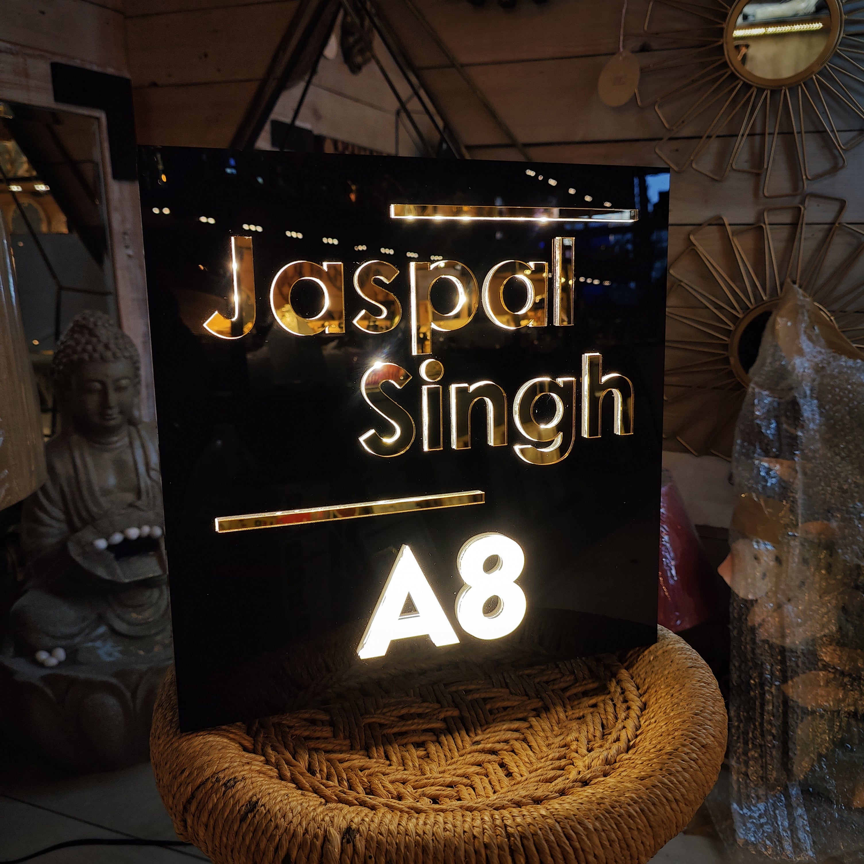Illuminated Acrylic Nameplates – LED-Lit Custom Designs – Nameplate Studio