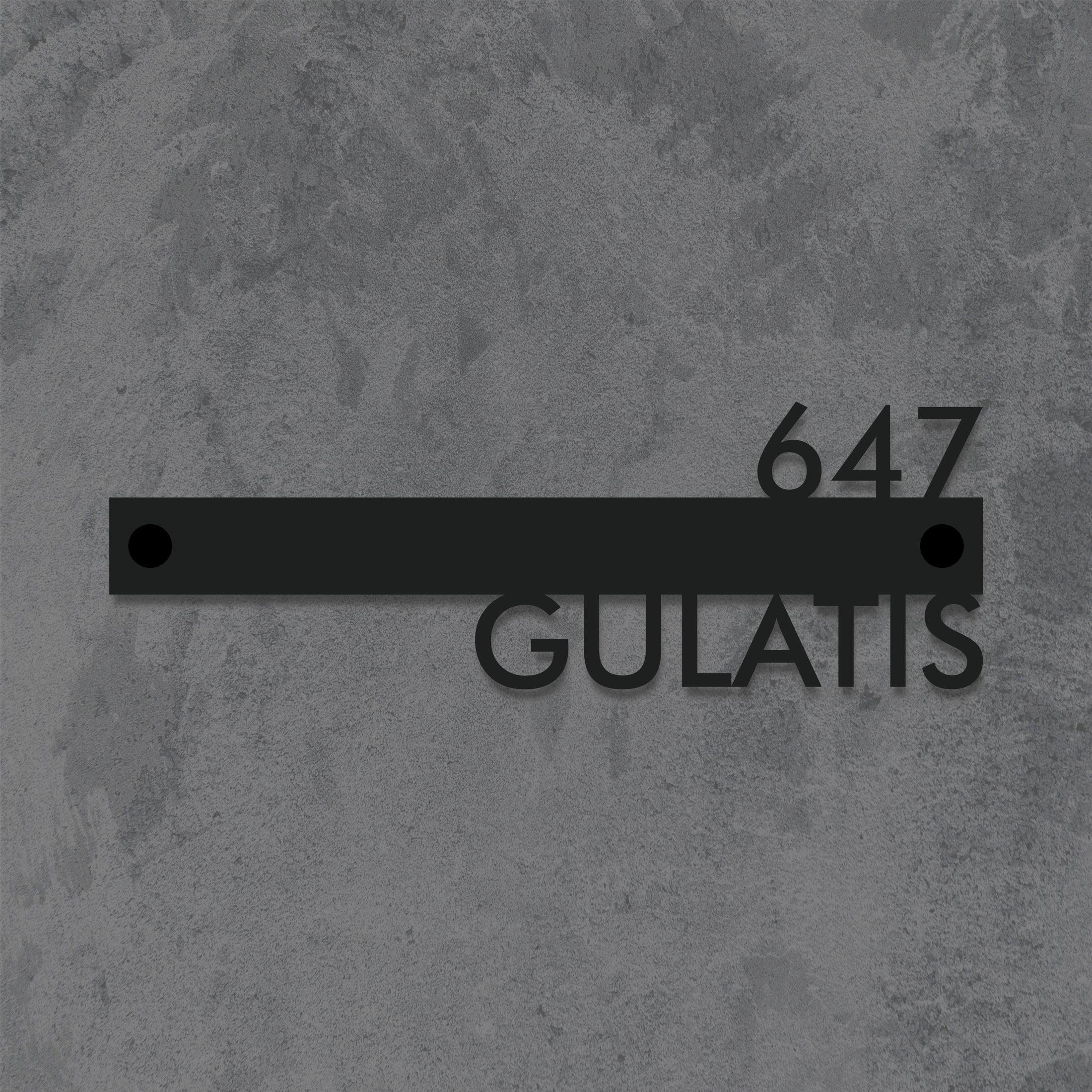Linear Luxe Steel Nameplate – Nameplate Studio