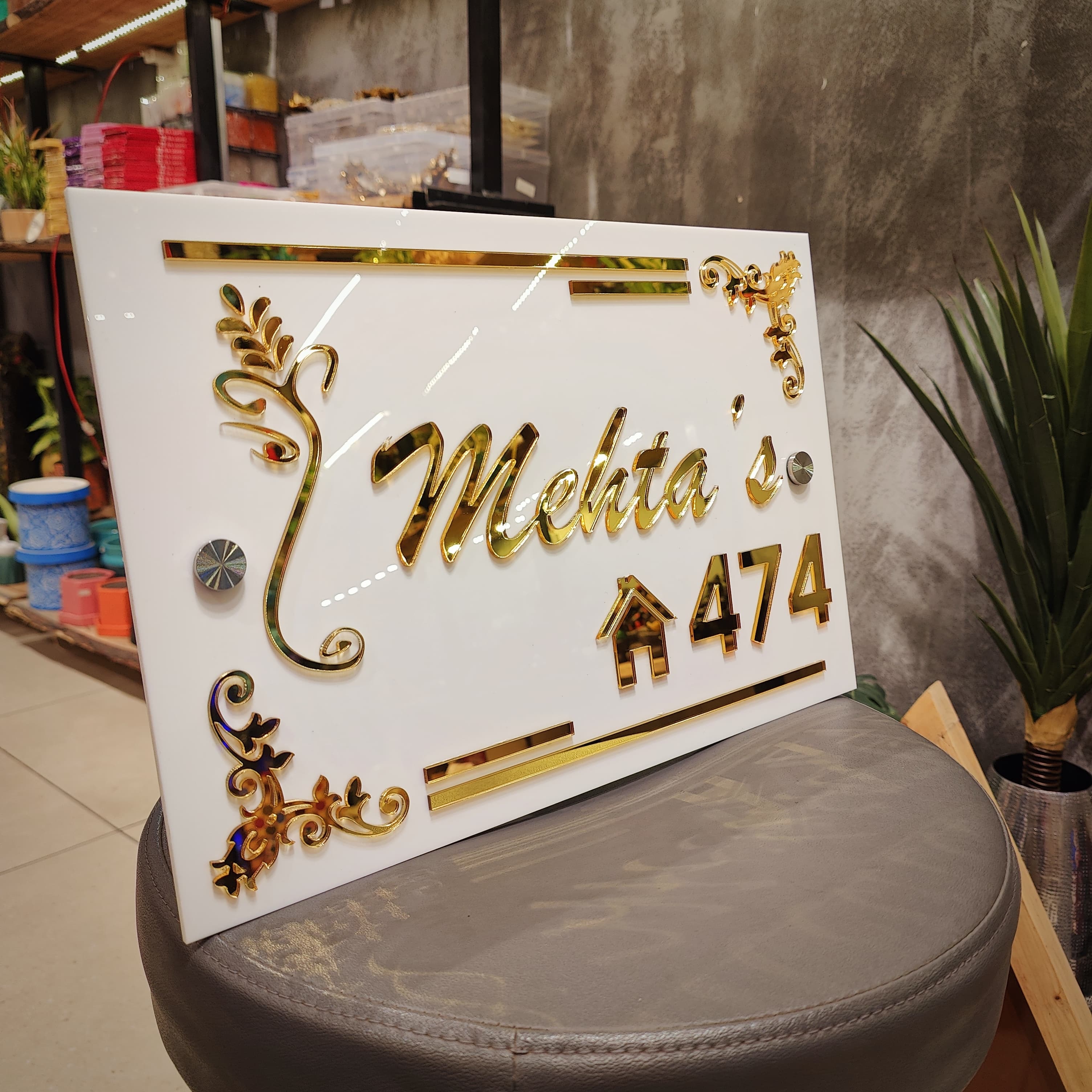 Classical Nameplates – Elegant & Devotional Custom Designs – Nameplate ...