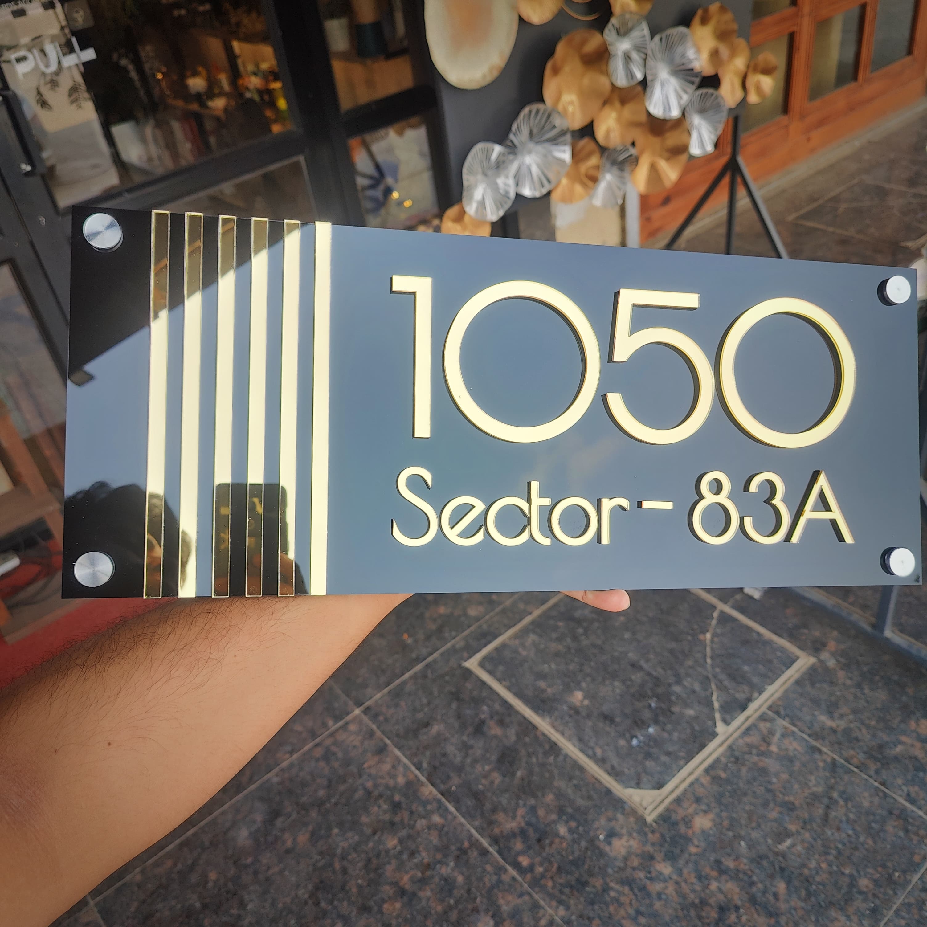 The Black Poiret Nameplate – Nameplate Studio