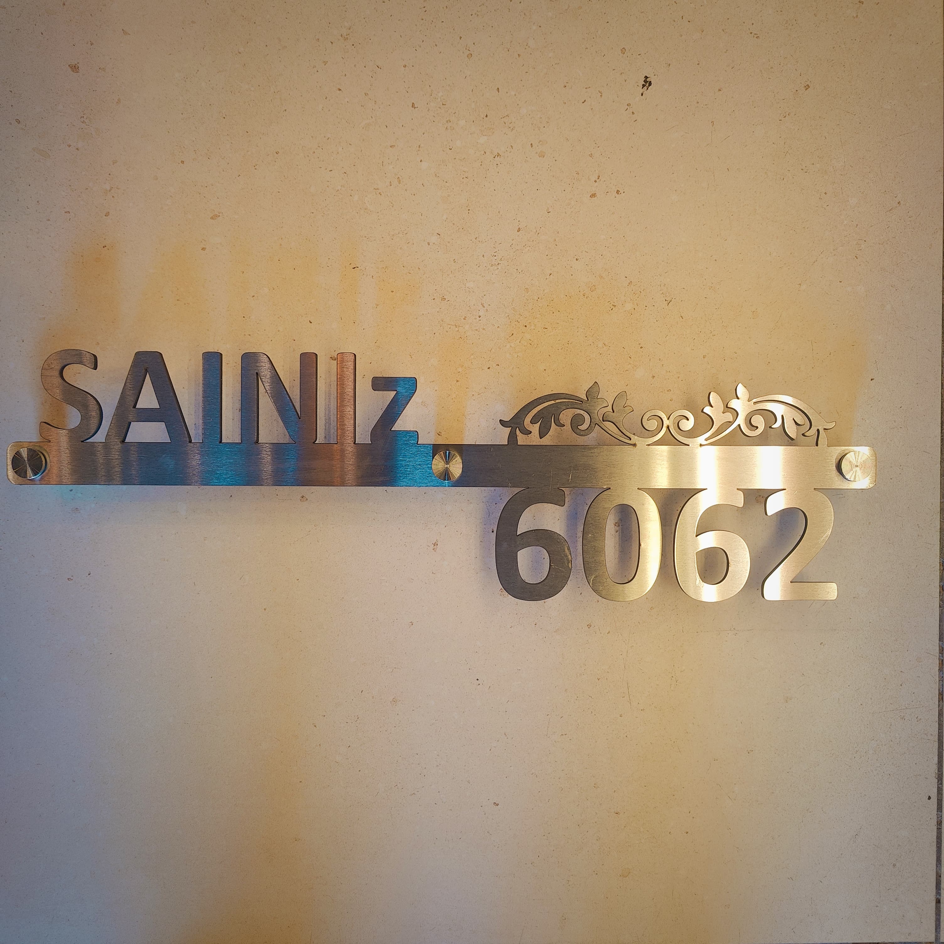 Linear Steel Nameplate – Nameplate Studio