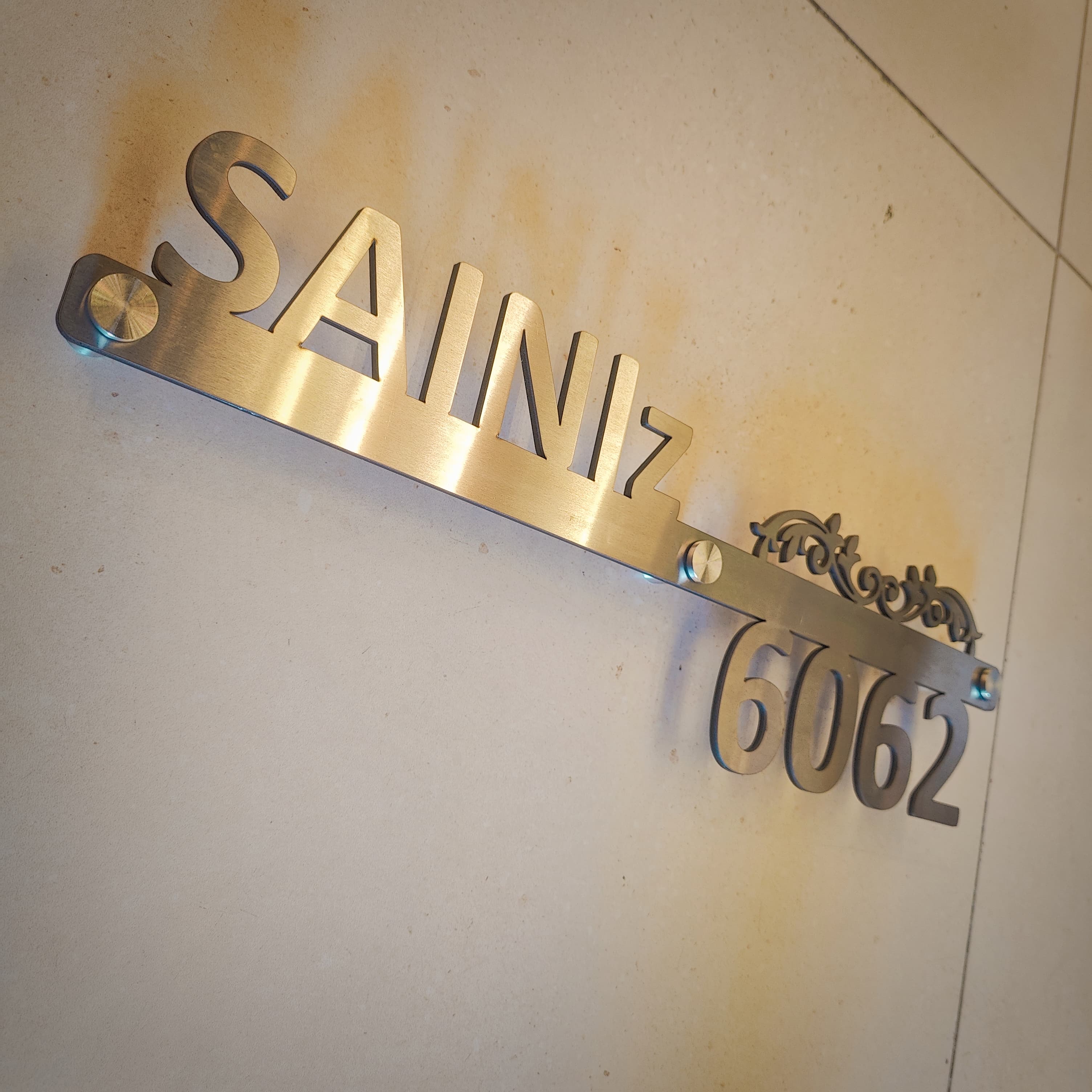 Linear Steel Nameplate – Nameplate Studio