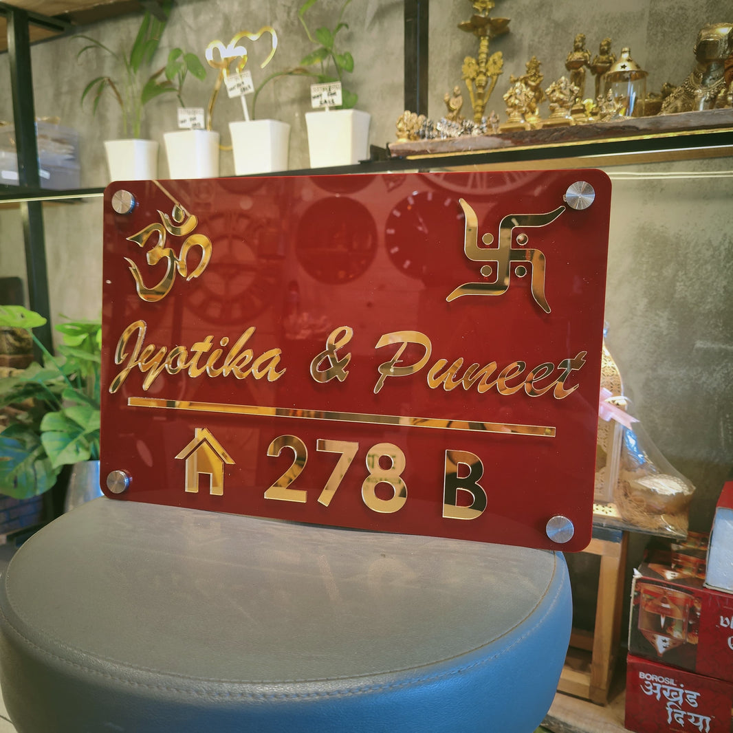 Acrylic Non-Lighted Nameplates – Durable, Custom Designs – Nameplate Studio