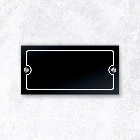The Basic Numberplate with Border – Nameplate Studio