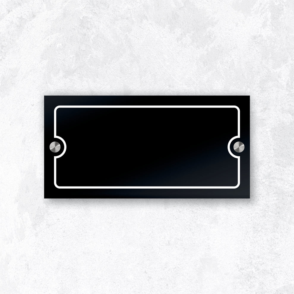 The Basic Numberplate with Border – Nameplate Studio