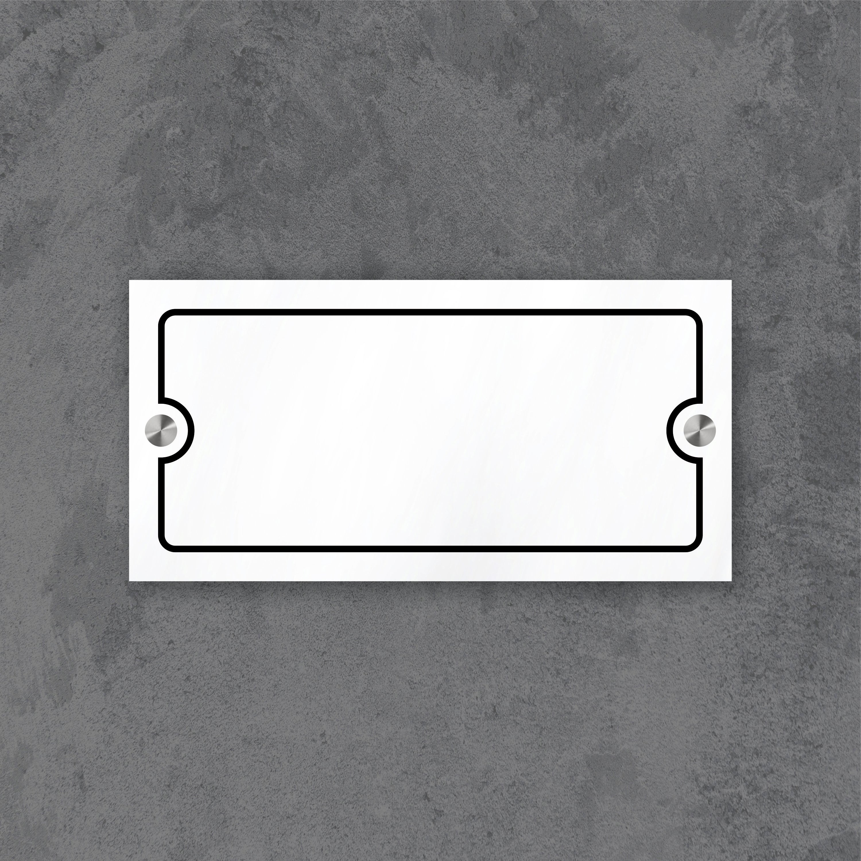 The Basic Numberplate with Border – Nameplate Studio