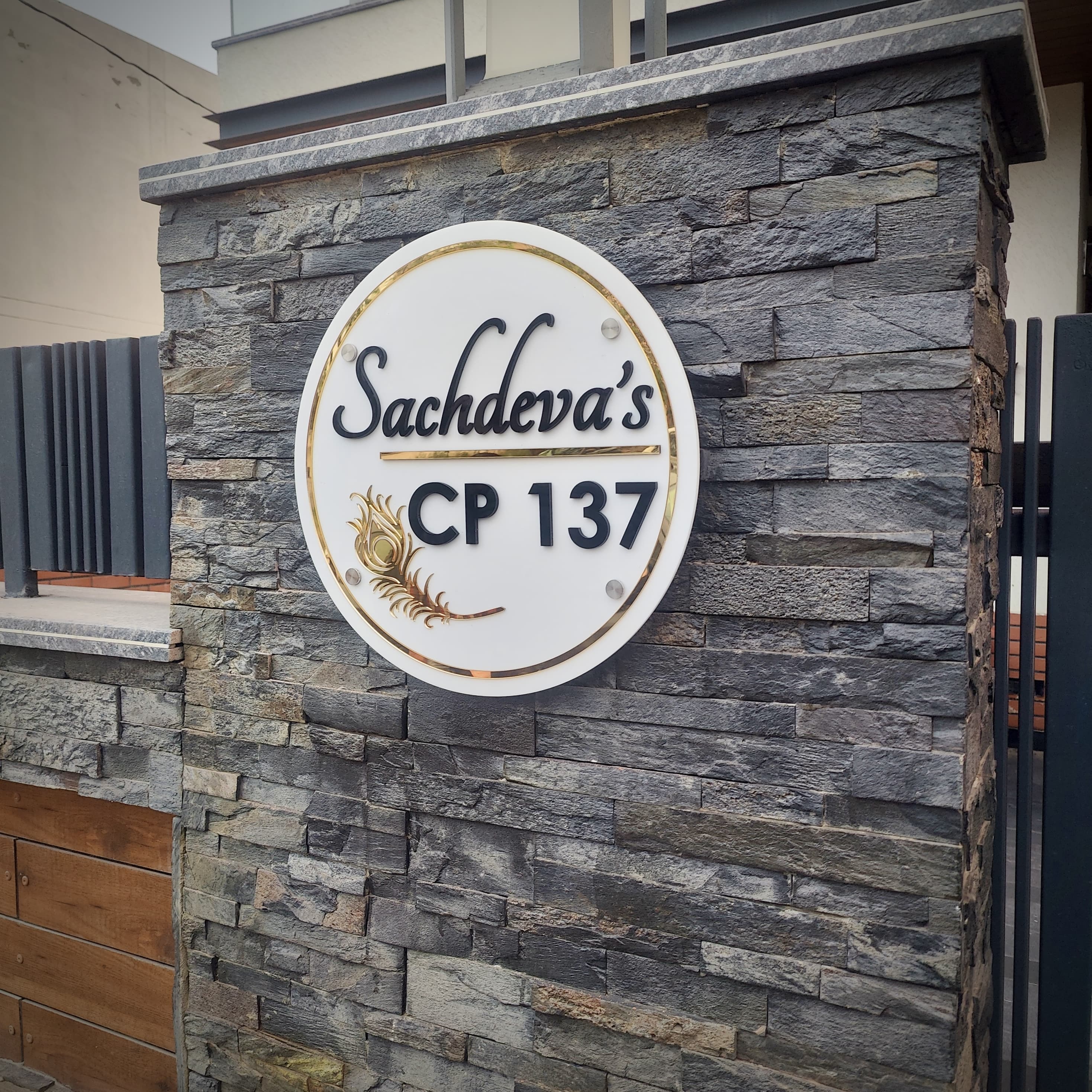 BELIEVE signage for Salon & Makeup Studio – Nameplate Studio