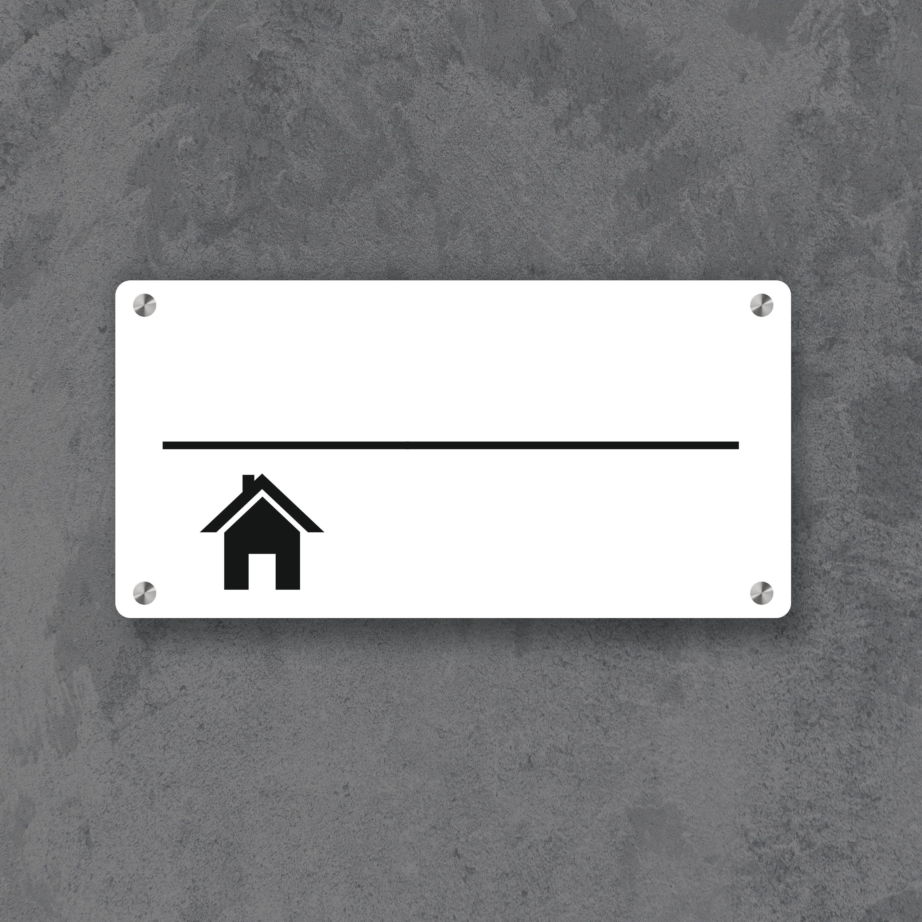 The Black N White House Nameplate – Nameplate Studio