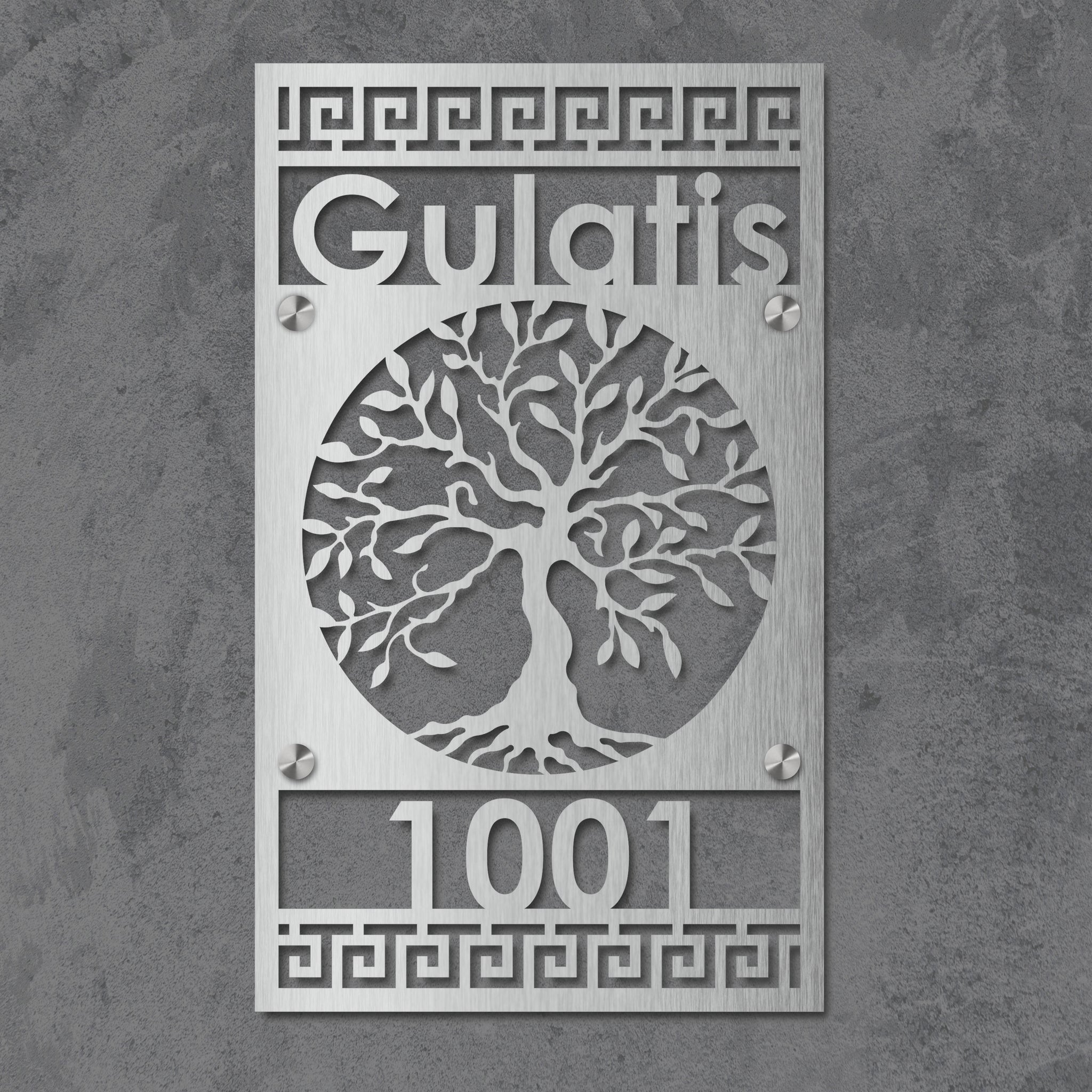 Tree of Life Stainless Steel Nameplate – Nameplate Studio
